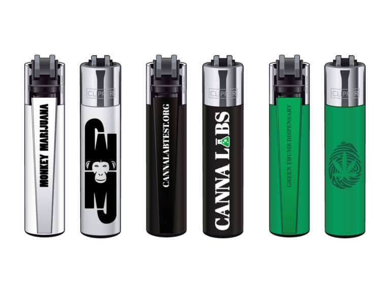 Clipper Lighters - Ganja Print