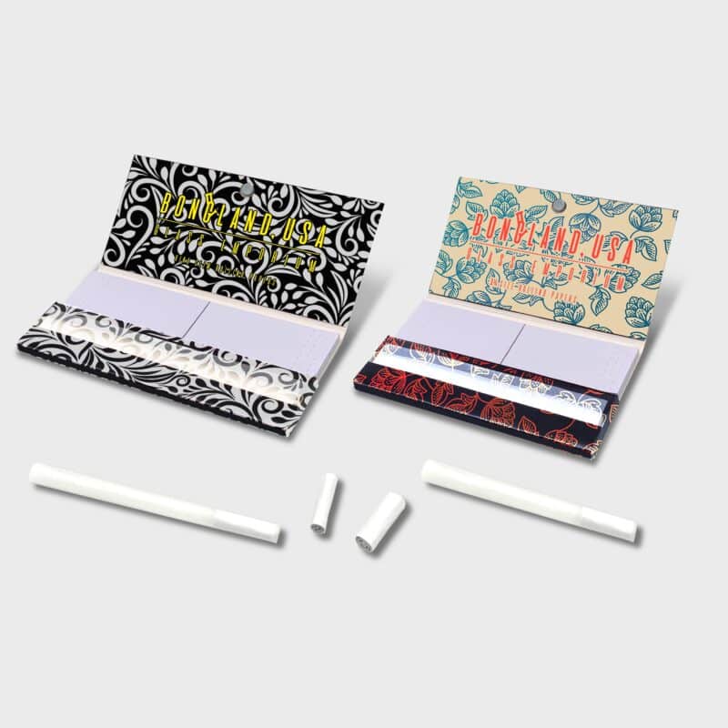 Custom Rolling paper booklets & crutches, Tab Enclosure - Ganja Print